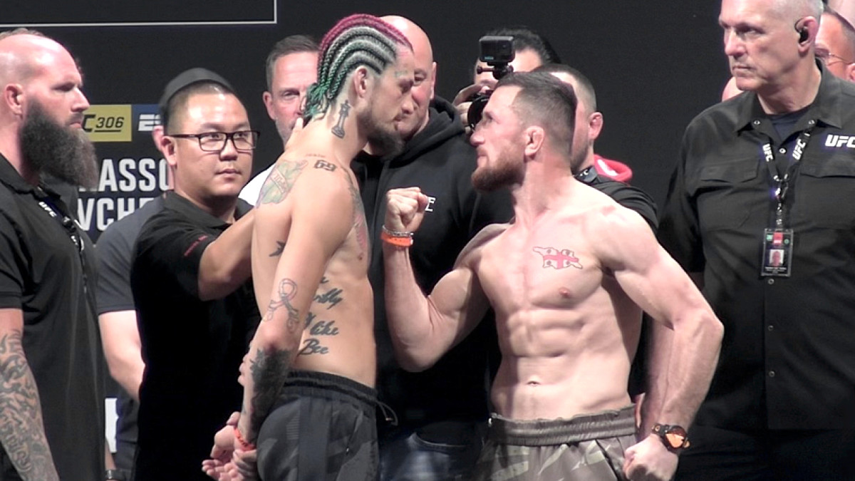 Pesée cérémonielle UFC 306 : Sean O'Malley contre Merab Dvalishvili ...